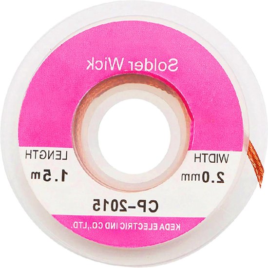 Desoldering tape 2 mm 1.5 m fine braid copper wire - soldering wick ...