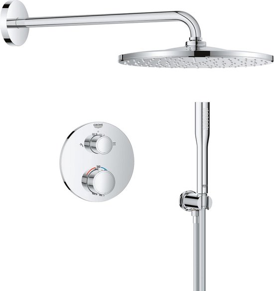 GROHE QuickFix Precision inbouw douchesysteem - Rond bedieningspaneel - Chroom | bol