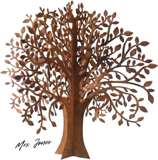 Mrs. Jones Metal Rust Garden Decoration Tree of Life Patina Table ...