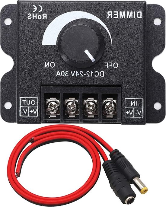 PWM 12V 24V 30A/720W led dimmer controller - enkele kleur led ...