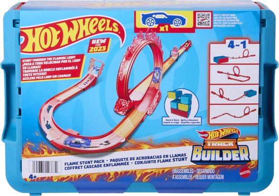 Hot Wheels Track Builder - Vlammenstunt set - Racebaan | bol