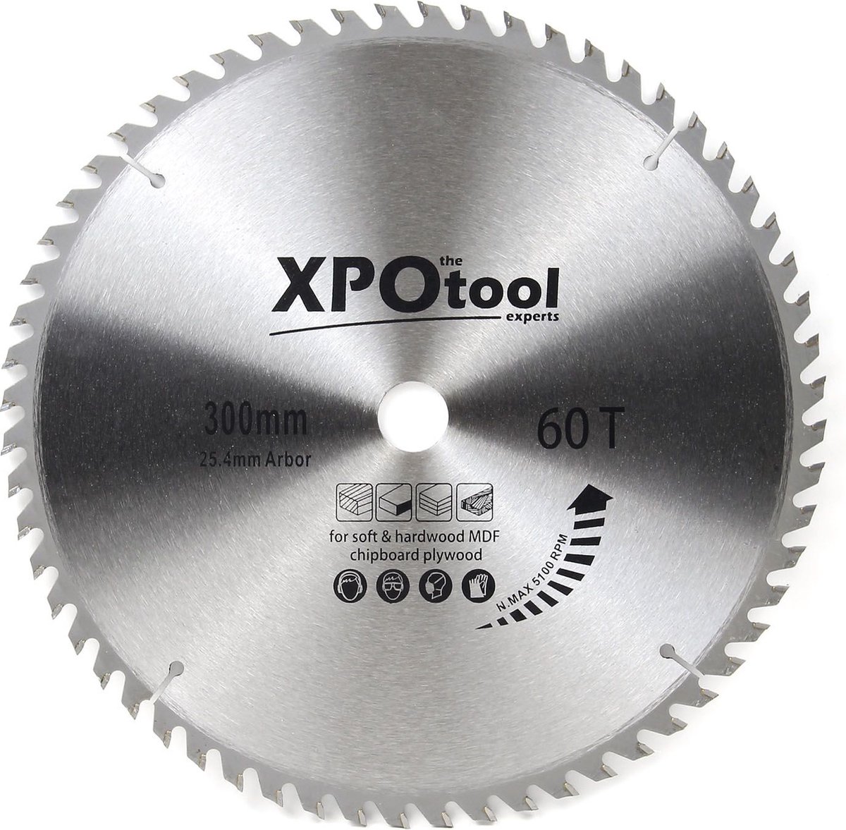 XPOtool zaagblad 300 mm - hardmetaal 60 tanden - nagelvast | bol