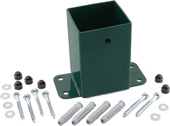 Muursteun voor vierkante palen tot 91x91mm Groen incl ...