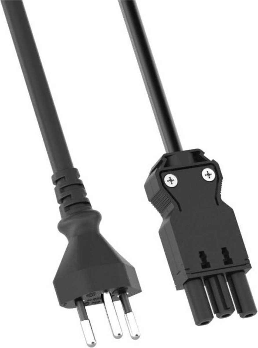 Bachmann GST18 1.5m 1.5m Netstekker type J Zwart electriciteitssnoer ...