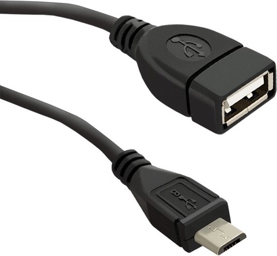 Qoltec Kabel USB OTG 2.0 A vrouwelijk | Micro USB B-stekker | 0,2m ...
