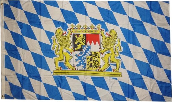 Vlag Beieren leeuwenvrije toestand 90 x 150 cm vlag met 2 oogjes 100 g ... Vlag Beieren leeuwenvrije toestand 90 x 150 cm vlag met 2 oogjes 100 g ...