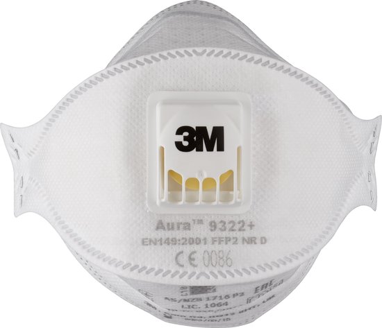 3M Stofmasker FFP2 - 9322 - 10 stuks (doos) | bol.com