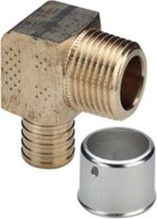 Viega Pexfit Knie overgang met buitendraad 16x1/2 | bol