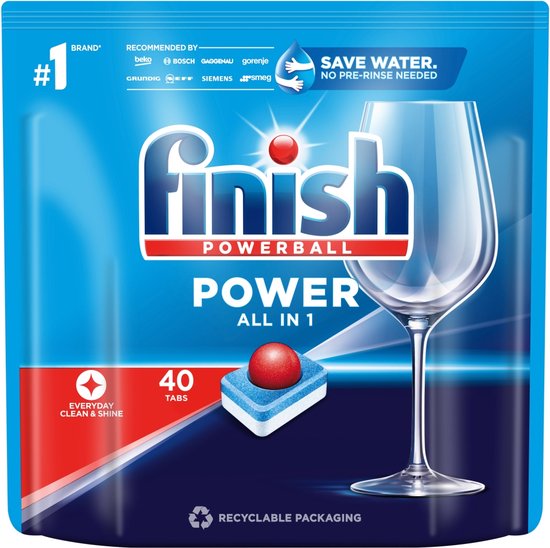 Finish - Vaatwas - Powerball - Power All-in 1 - 40Tabs/640g | bol