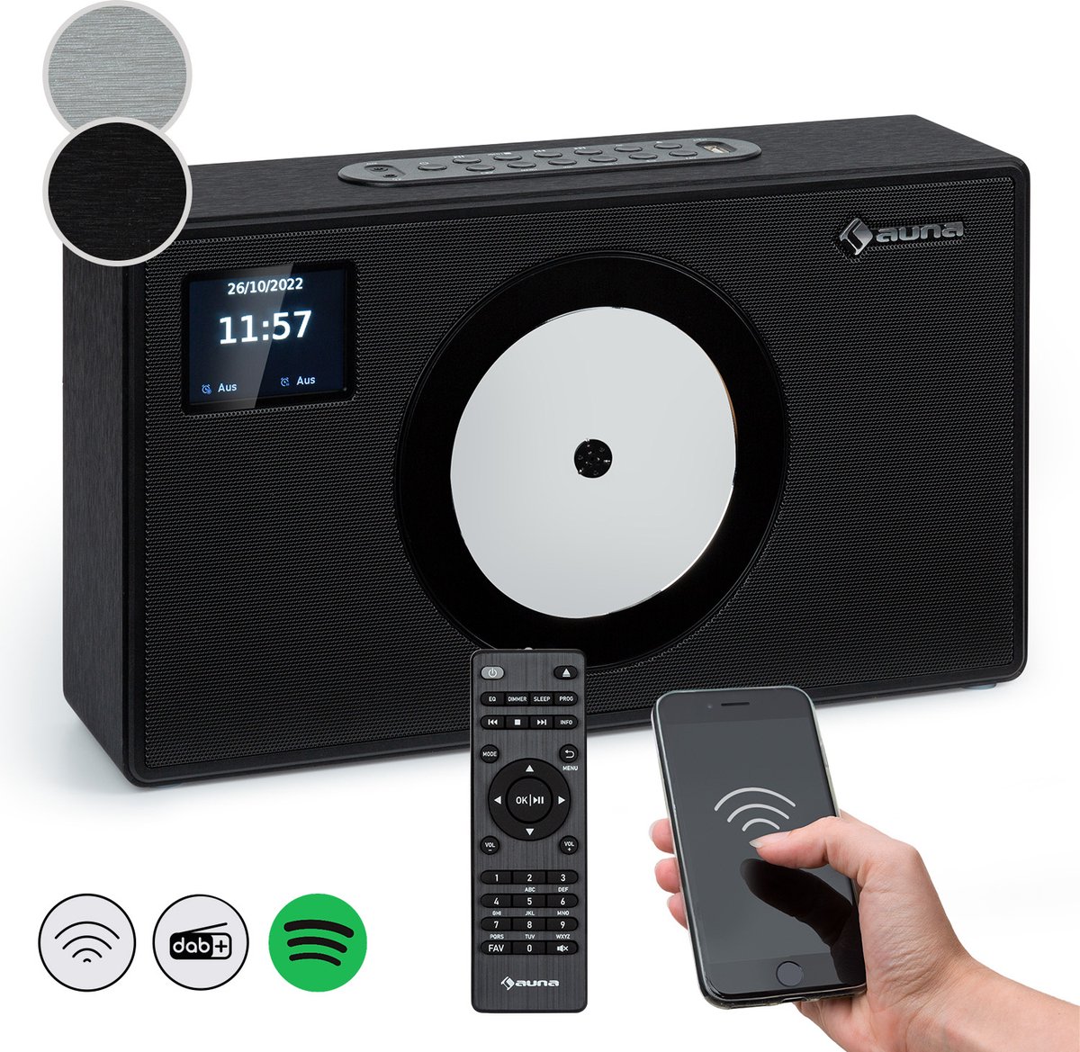 Auna Vertico Swing DAB Radio DAB+ avec lecteur CD | Syntoniseur radio ...