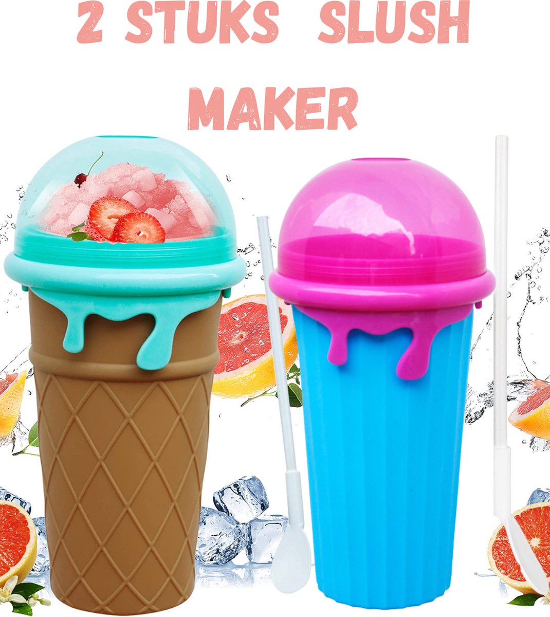 Slush Puppy Maker- 2 Stuks- Slushy Cup- DIY Smoothie Cup- Slush Maker ...