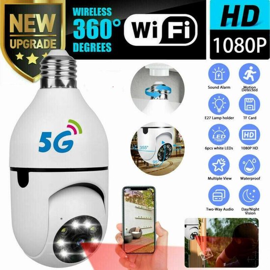 Wifi 360eyes Camera - 1080p-5G-Beveiligingscamera - IP Camera ...
