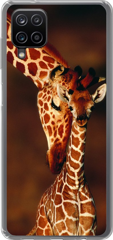 Samsung Galaxy A12 hoesje - Giraffe - Kalf - Portret - Siliconen ...