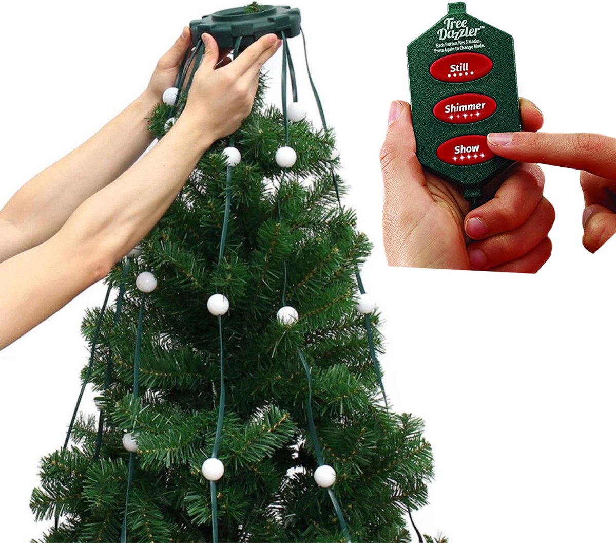 Tree Dazzler | Kerstboom Led lampen RGB | 64 Lampjes | Lampjesgordijn ...
