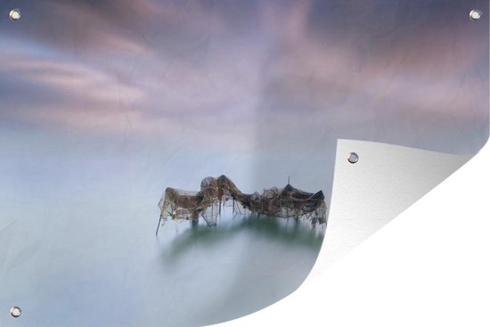 Tuindecoratie Groot visnet - 60x40 cm - Tuinposter - Tuindoek ...