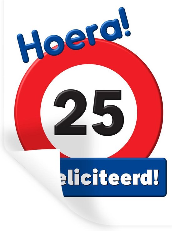 Muurstickers - Sticker Folie - Verjaardag - 25 Jaar - Gefeliciteerd ...