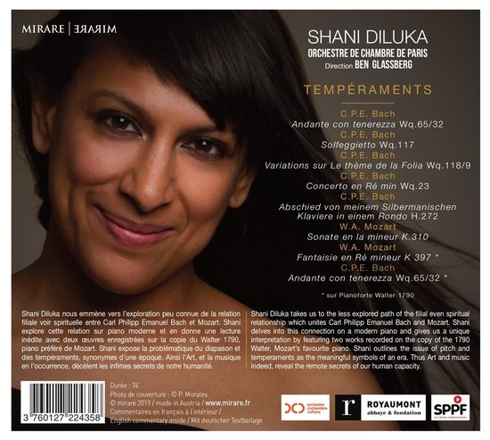 Shani Diluka, Orchestre De Chambre De Paris, Ben Blassberg - C.P.E. Bach/Mozart:... | bol.com