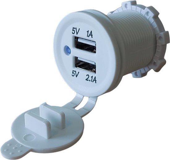 ProRide® 12V USB Autolader - 2 Poorten - Inbouw - USB Stopcontact voor ...