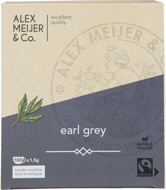 Alex Meijer Earl grey thee, FT 100 stuks x 1,5 gram | bol