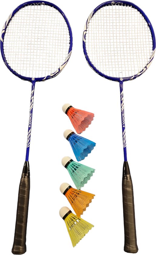 Badmintonracket Guta Schoolmodel Plus+ Set 2st + 5 Shuttles | bol