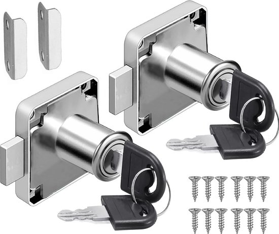 Cam Lock Meubelslot - Veiligheidskastslot met sleutel - 22 mm - 2 stuks ...