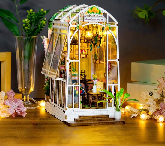 3D Garden House Puzzel met led-verlichting voor Volwassenen, Houten Modelbouwset,... | bol