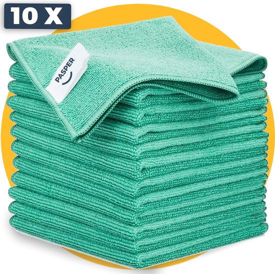 Microvezeldoekjes Pasper Groen - 10 stuks van 40 x 40 cm ...
