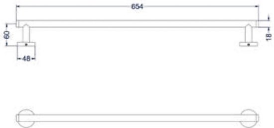 IVY Bond wandhanddoekrek 60 cm, mat zwart PED | bol