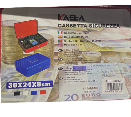 Money Box metal - Metalen Geldkist Met Slot - Geldkluis Met Muntbak ...