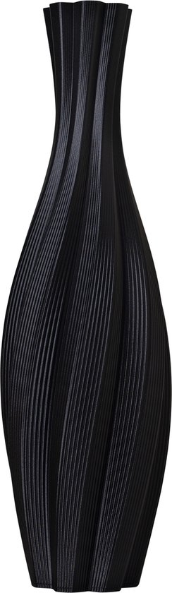 Slimprint Vaas TWIST, Mat Zwart, D18,2 x H60 cm, Moderne Vaas met ...