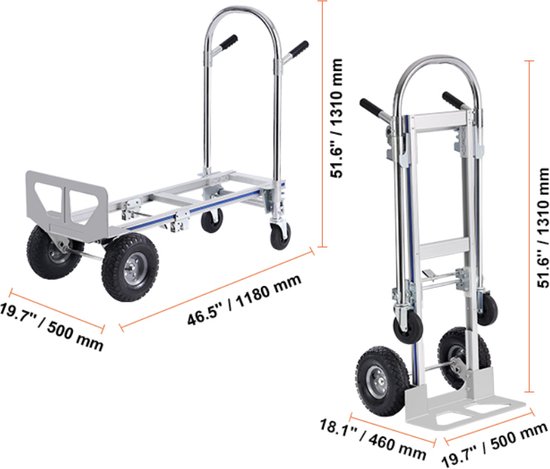 Aluminium opvouwbare steekwagen - Inklapbare kar - Festival kar - 365 ...
