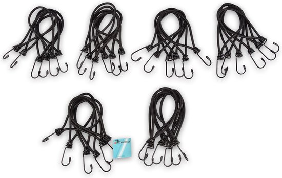 Mini Snelbinders met Haak | Set van 6 Spanelastiek – 6 Stuks in elke ...