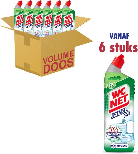 Wc Net Javel Gel Mountain Fresh WC Reiniger - 6 x 750ml | bol