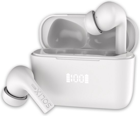Solix Draadloze Oordopjes - Bluetooth Headset - Wit | bol