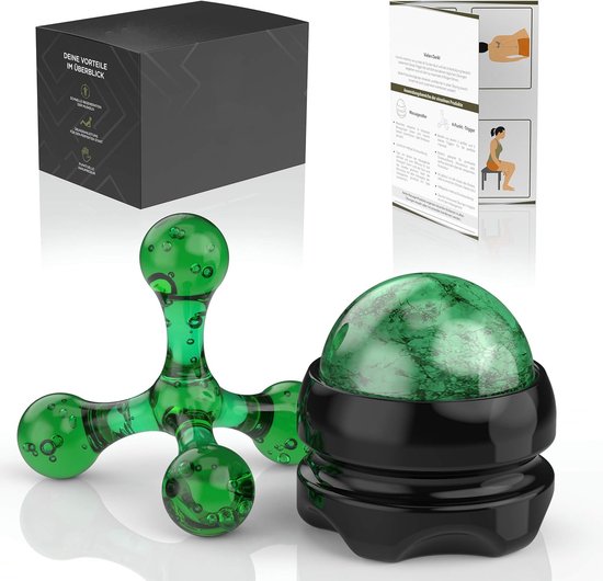 Luxe Massageset Incl. Massagebal & Triggerpoint Drukapparaat - Pijnloos Ontspannen -... | bol