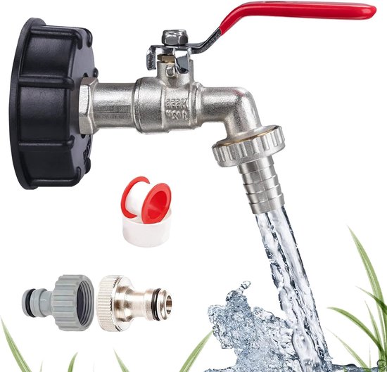Bastix - Ibc Tankaccessoires, 1/2 inch messing Ibc afvoerkraan, Ibc ...