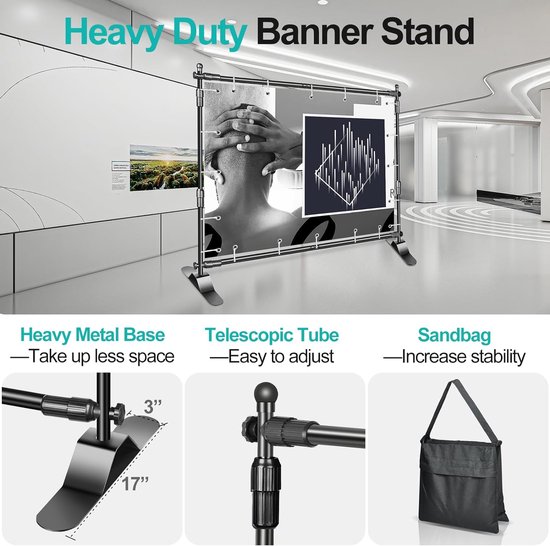EMART 10 x 8ft (B X H) Fotobackdrop Banner Stand | bol