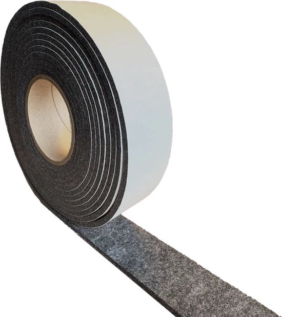 FSW-Products - Zelfklevend Meubelvilt Zwart (Rol 5 Meter) - 5 cm breed ...