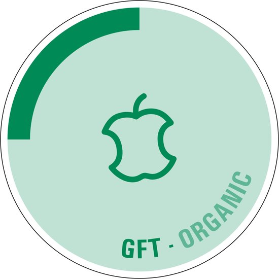 GFT sticker - tweetalig 50 mm - 10 stuks per kaart | bol