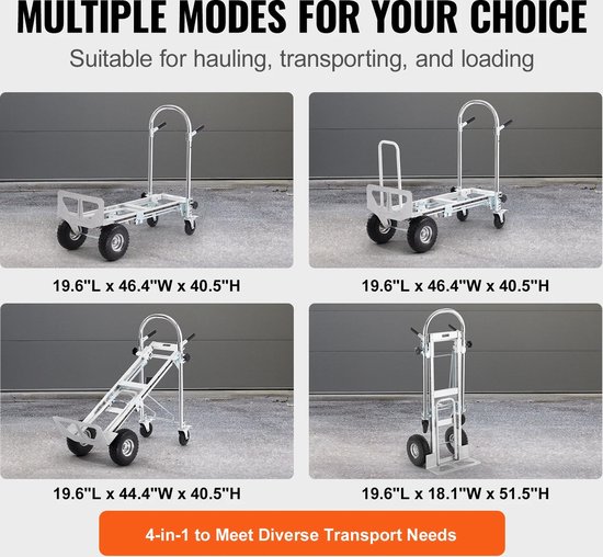 Go-shipping - Steekwagen - Plateauwagen - Transportkar - 2 In 1 ...