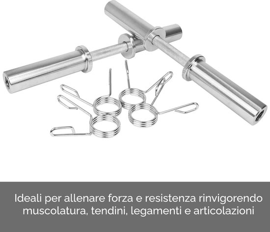 Lange halters met veersluitingen set - 50 cm - Bodybuilding Home Gym ...