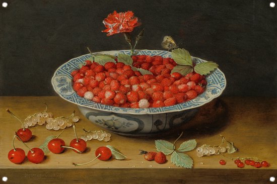 Stilleven met aardbeien in een porseleinen kom - Jacob van Hulsdonck tuinposter -... | bol