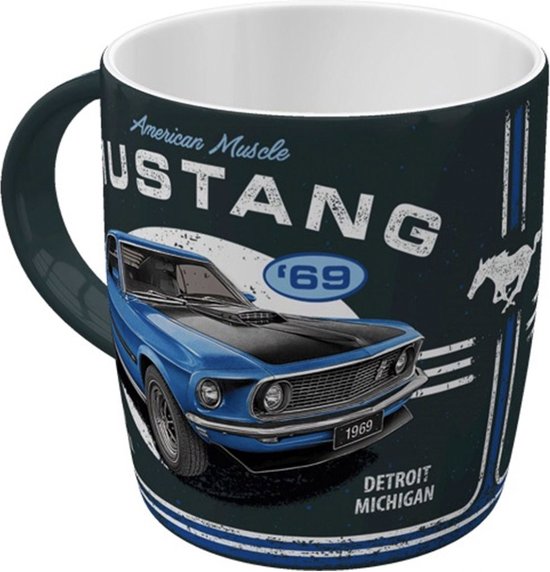 Mok Ford Mustang - 1969 Mach 1 Blauw | bol