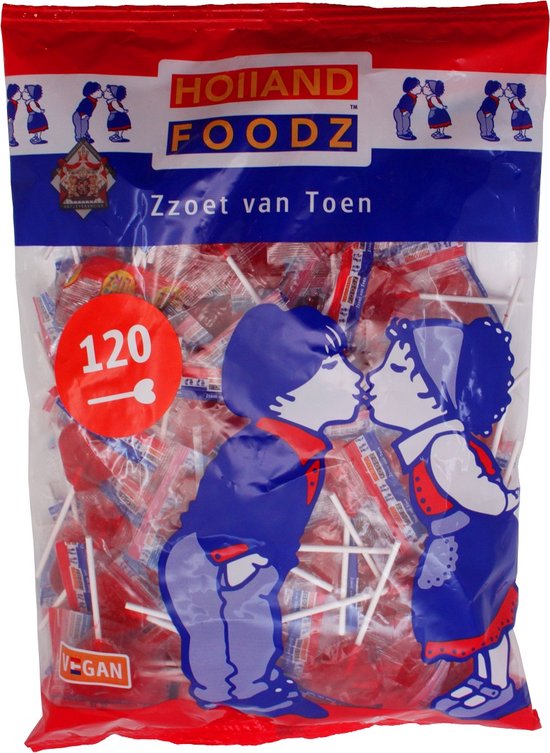Holland Foodz Hart Lolly's Rood 120st | bol