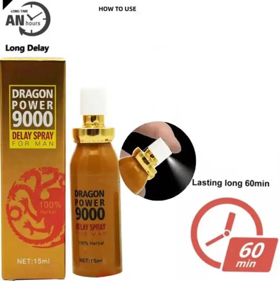 Libido Verhogende Ultieme Sex Delay Spray 15ml - Dragon power 9000 Man ...