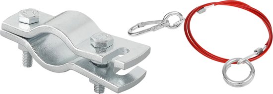 Hulpkoppeling set trekhaak voor aanhanger - zwart/rood - met 1.5 meter ...