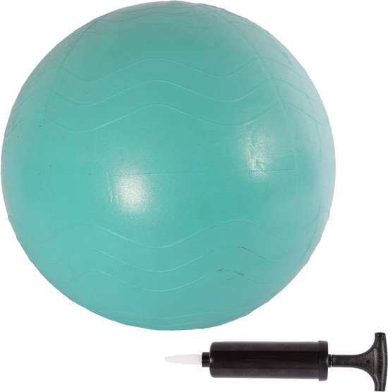 Groene Gymbal 65 cm - Anti-Burst Yoga Bal met Pomp - Max. 100kg - PVC ...