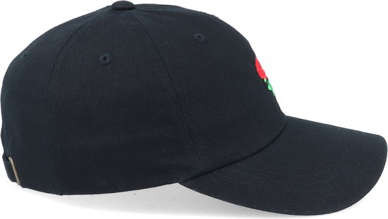 Hatstore- Tiny Red Rose Black Dad Cap - Iconic Cap | bol