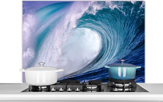 Spatscherm keuken 100x65 cm - Kookplaat achterwand Zee - Hawaii - Golf ...