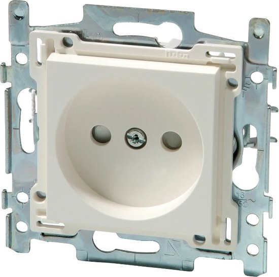 NIKO Original White inbouw stopcontact - enkelvoudig | bol